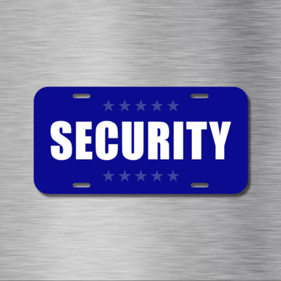 Security Guard Surveillance Vehicle License Plate Front Auto Tag Police ...