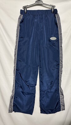 Shein Track Pants Womens Medium Navy Blue Elastic Waist Zip Pockets ...