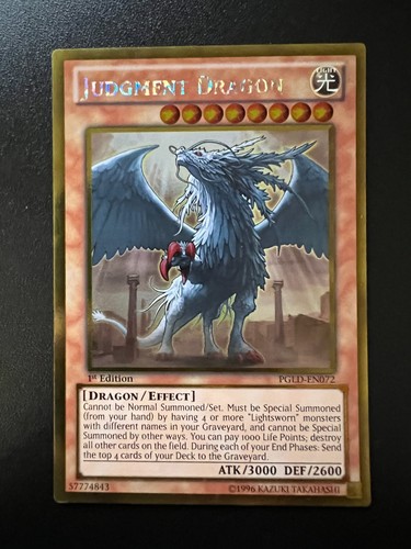 Judgment Dragon PGLD-EN072 Gold Rare 1st Edition Near Mint Yugioh | eBay