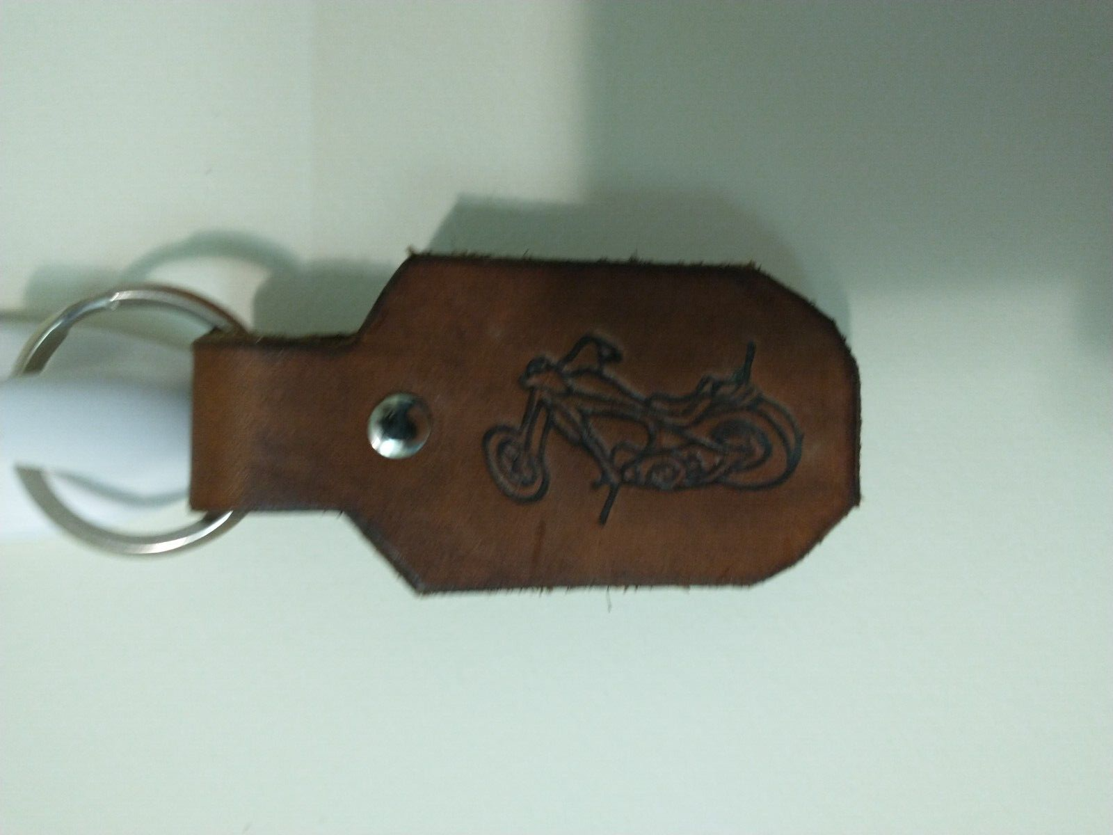 Chopper Motorcycle Key Ring and Fob (leather, hand made) | eBay