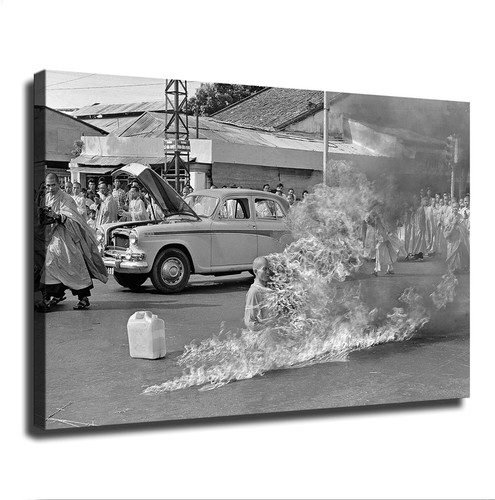 Self-immolation Thich Quang Duc Poster Canvas Painting Print Modern ...