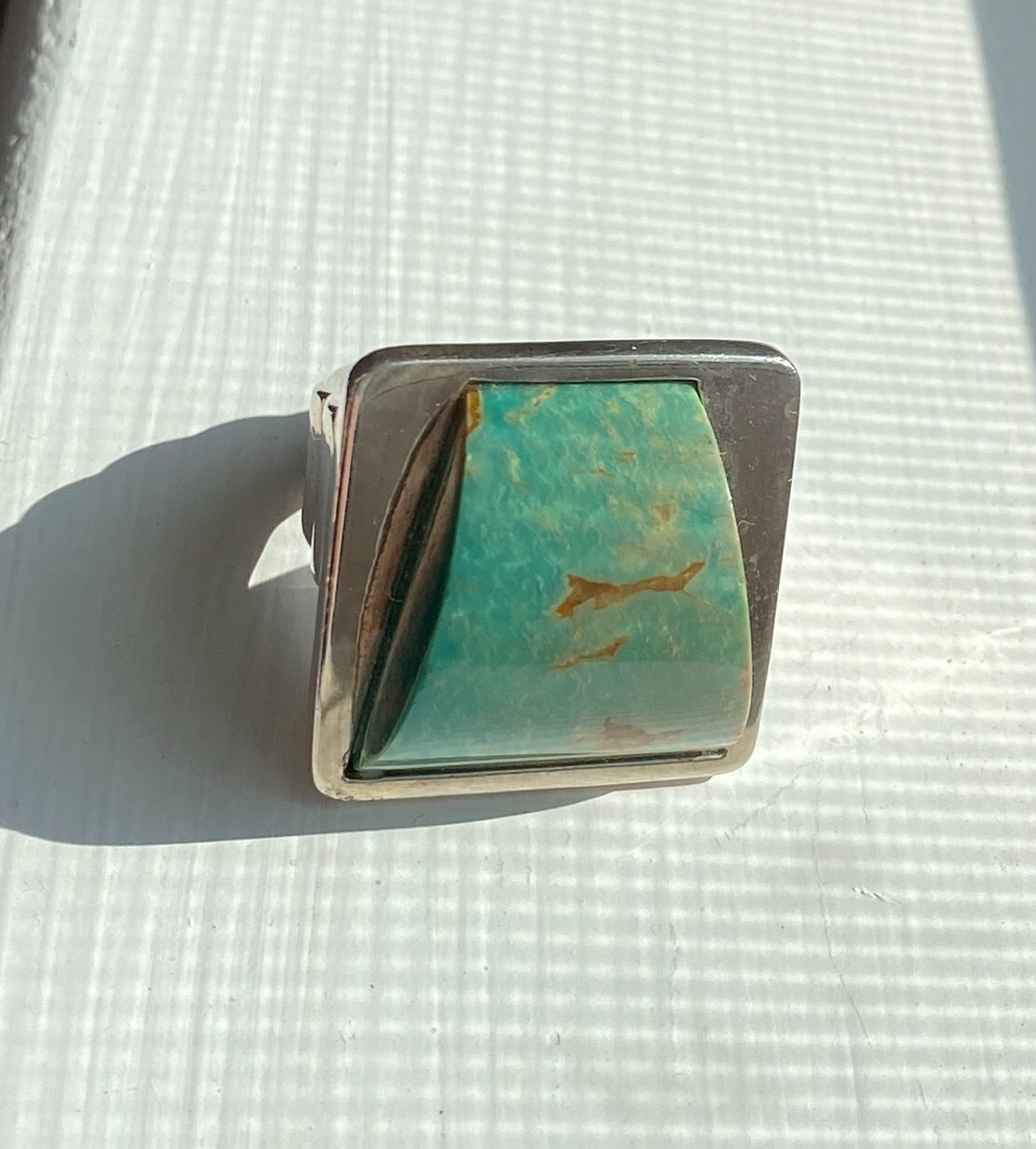 DTR Jay King Green/Blue Veined Turquoise Ring sz 7.5… - Gem