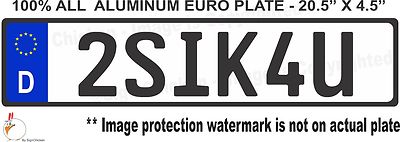 EURO STYLE TAG BMW European license plate, 2SIK4U, foreign CAR PARTS | eBay