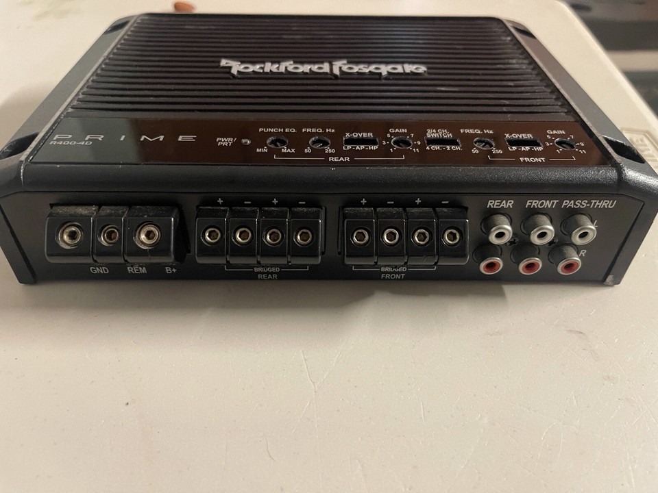 Rockford R400-4D Prime 400W Full Range Class D 4 Channel Amplifier ...