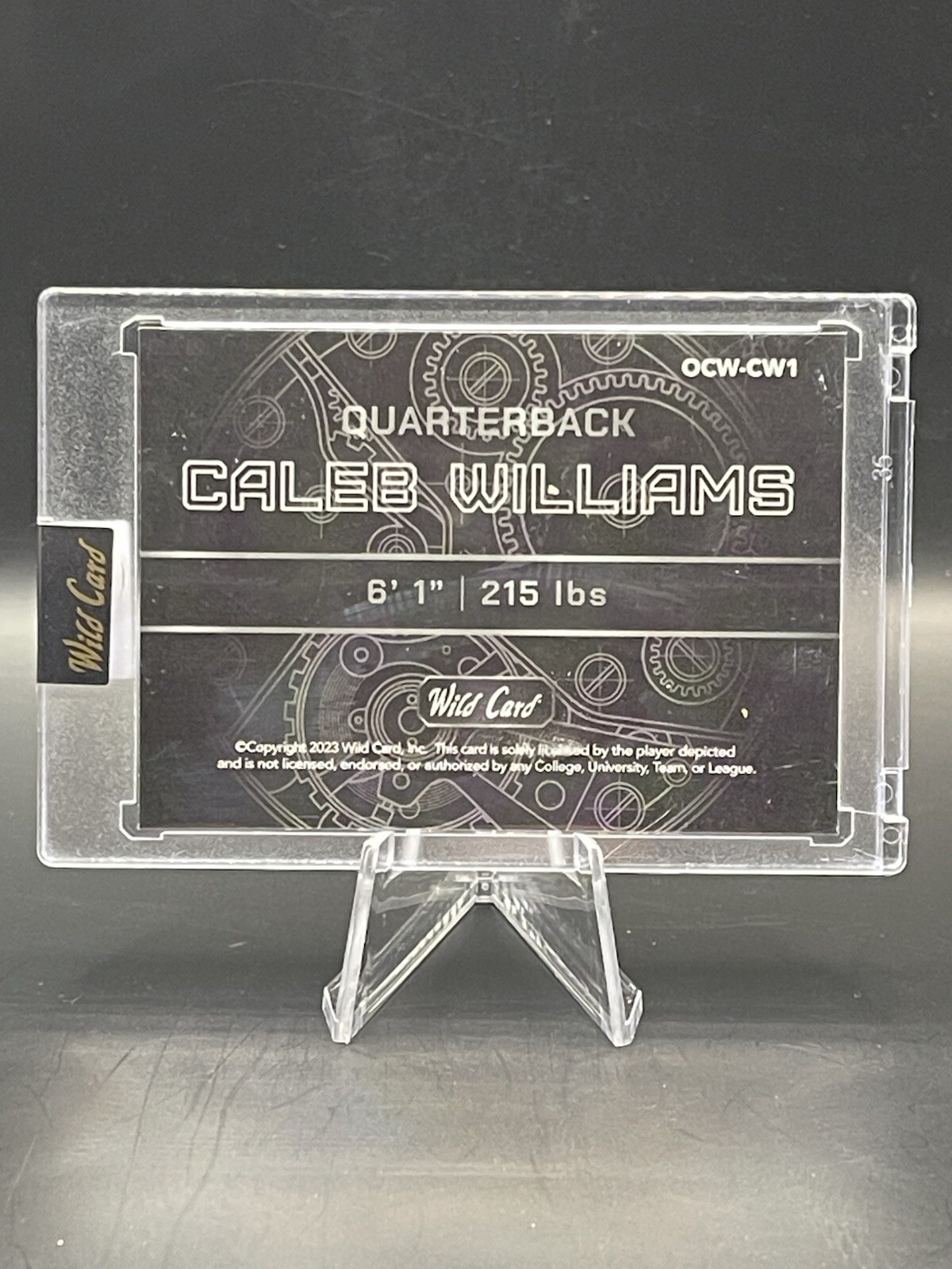 Caleb Williams Wild Card QB1 On The Clock #OCW-CW3 /15 Jersey # Match ...