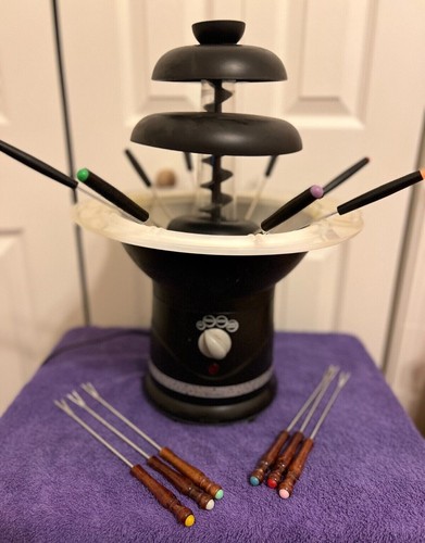 RIVAL CFF4 Chocolate Fondue Fountain-18" high assembled w/12 skewers ...