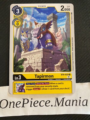 Digimon Card Game Tapirmon BT6-032 C | eBay