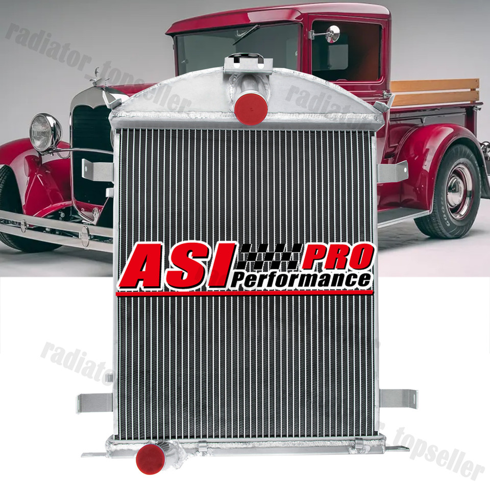 4 Row Aluminum Radiator For Ford Model A Heavy Duty 3.3L L4 GAS 1928 ...