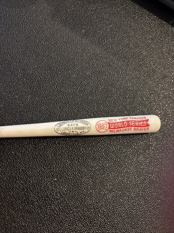 BASEBALL~1957 MILW BRAVES/NY YANKEES WORLD SERIES LOUISVILLE SLUGGER ...
