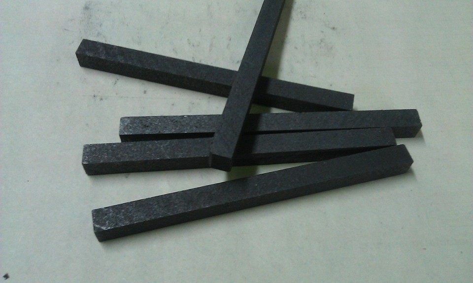 5 Graphite electrodes, especially pure graphite, square bars 10 x10 x ...