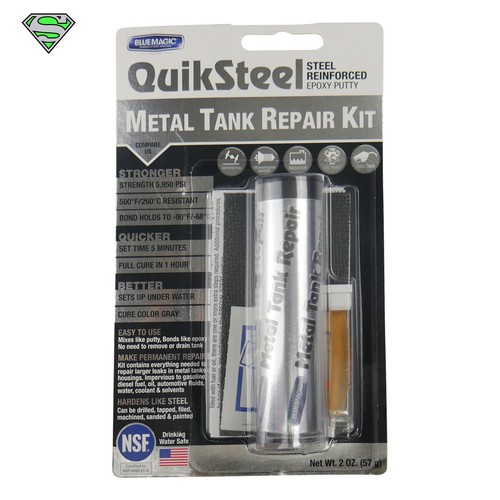 Blue Magic Metal Tank Repair Kit 57g QuikSteel Steel Reinforced Epoxy ...