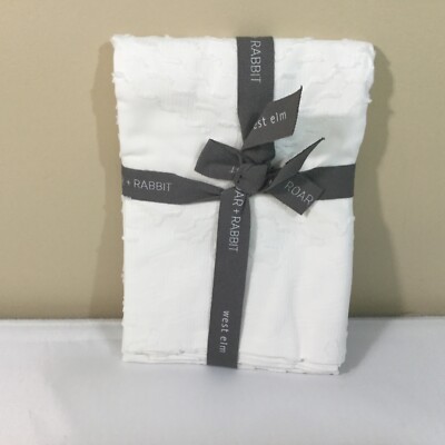West Elm Chenille Applique Du Sham White Stone Size 20 x 26 IN. | eBay