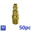 50pc Industrial Solid Brass Air Fittings 1/4" NPT male Milton M type ...
