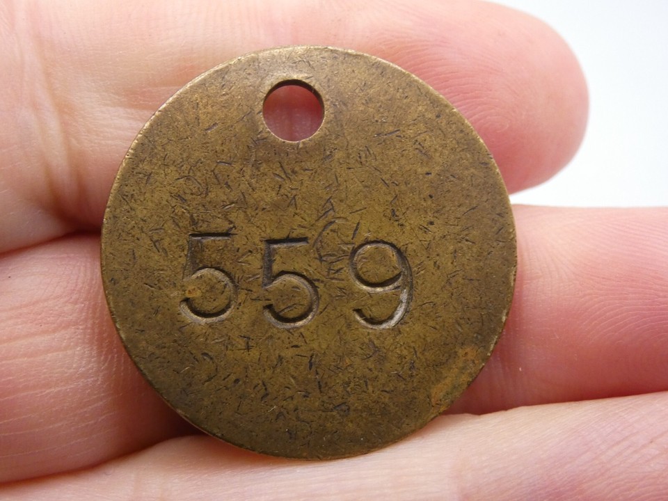 Rare Welsh Vintage Brass Mining Miners Check Tally - NCB Lindsay ...