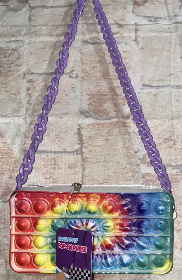 Pop Purse Fidget Toys Bag Multicolor Pop It Purse Bubble Pop Pop , Pop ...