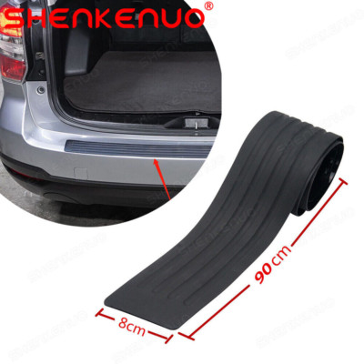 Car Rear Bumper Guard Protector Trim Cover Sill Plate Trunk Rubber Pad ...