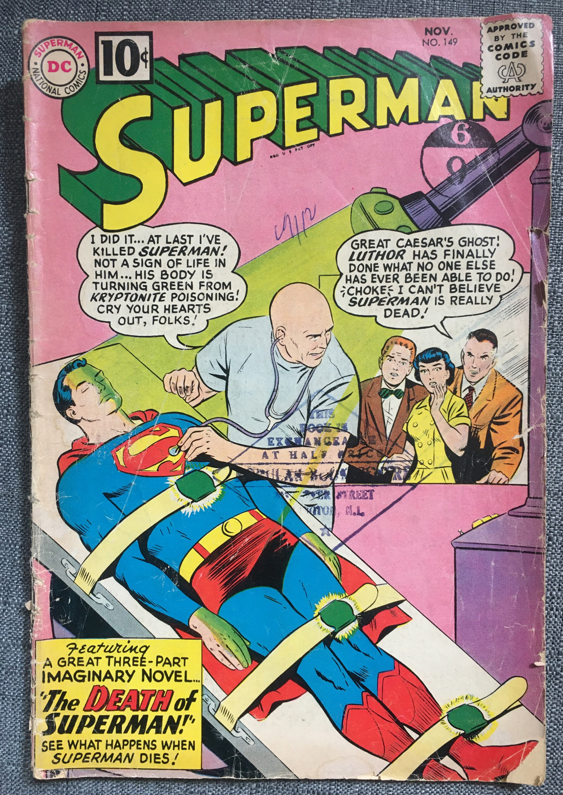 DC Comics Superman # 149 10¢ Issue Death Of Superman | eBay