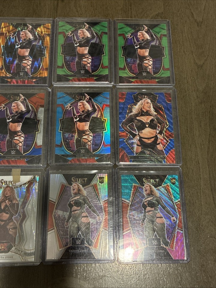 LOT OF 12 WWE CARD NIKKITA LYONS NXT RC NUMBERED SELECT COLORS ...