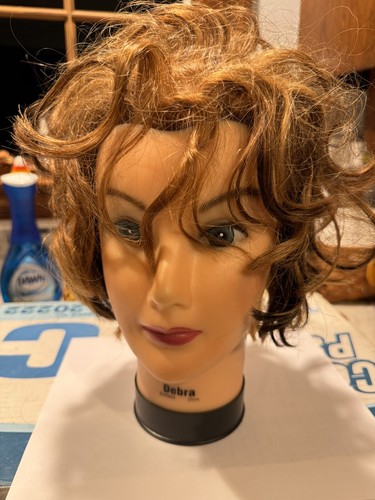 Deluxe Debra Manikin Cosmetology Mannequin Head 100% Real Human Hair ...