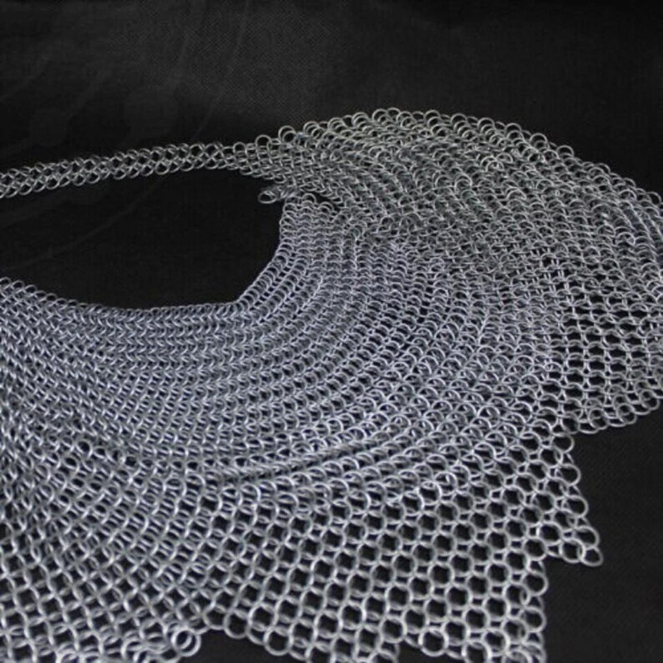 Chainmail Collar 10mm Woman Knight Armor in Aluminium Anodized Bright ...
