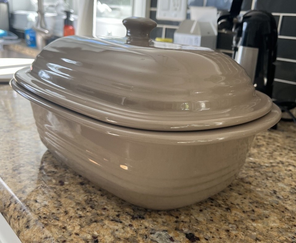 Pampered Chef 3.1 Quart Deep Covered Baking Stoneware Roaster Casserole ...