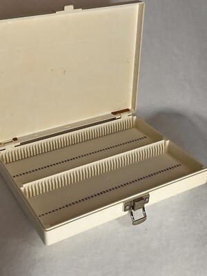Heavy Duty Foam Lined Microscope slide storage case box 100 capacity ...