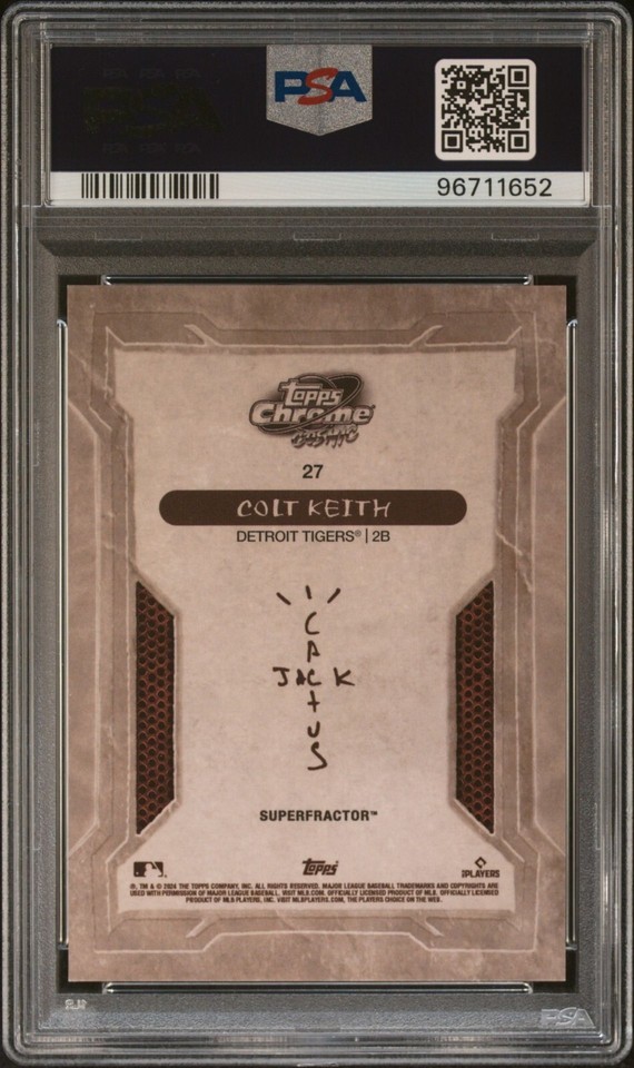 2024 TOPPS COSMIC CHROME X CACTUS JACK 27 COLT KEITH SUPERFRACTOR 1/1 ...