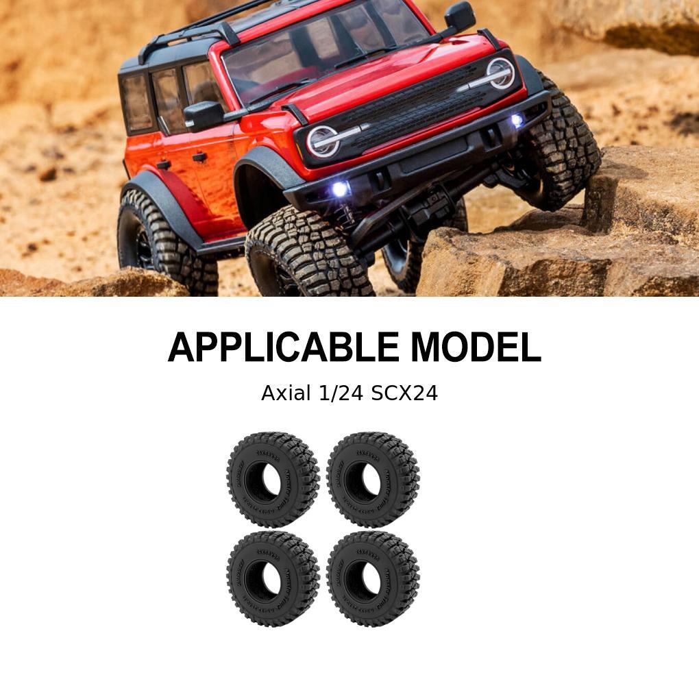 RC Car Part Rubber Wheel Tires For 1/18 1/24 Crawler Trx4m Scx24 Fcx24 ...