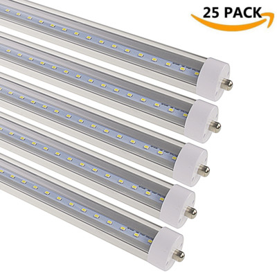 8FT FA8 45W Single Pin LED Tube Light 8 Foot Shop Light Fluorescent T8 ...