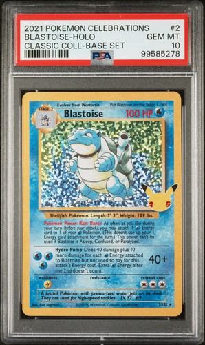 2021 POKEMON CELEBRATIONS CLASSIC COLLECTION #2 BLASTOISE-HOLO PSA 10 ...