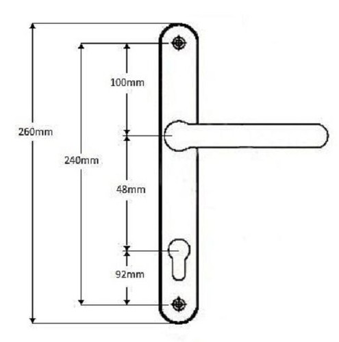 Replacement Everest Door Handle 48pz Sprung 200mm Screw Centres | eBay UK
