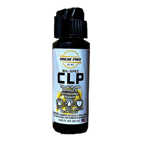 Break Free CLP Gun Cleaner Made in the USA 2/3 oz Squeeze Small Bottle ...