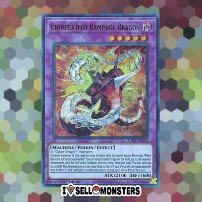 Yugioh! 1x CHIMERATECH RAMPAGE DRAGON GFP2-EN124 ULTRA x1 Yu-gi-oh ...