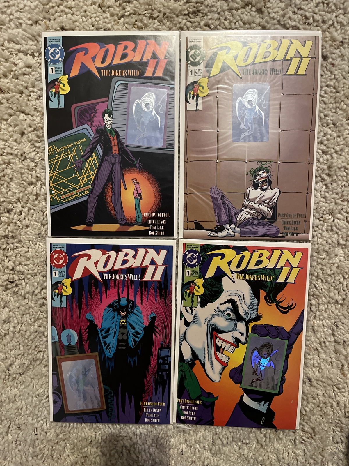 ROBIN II #1 DC Comics 1991 The Jokers Wild LOT Part 1 of 4 Hologram ...