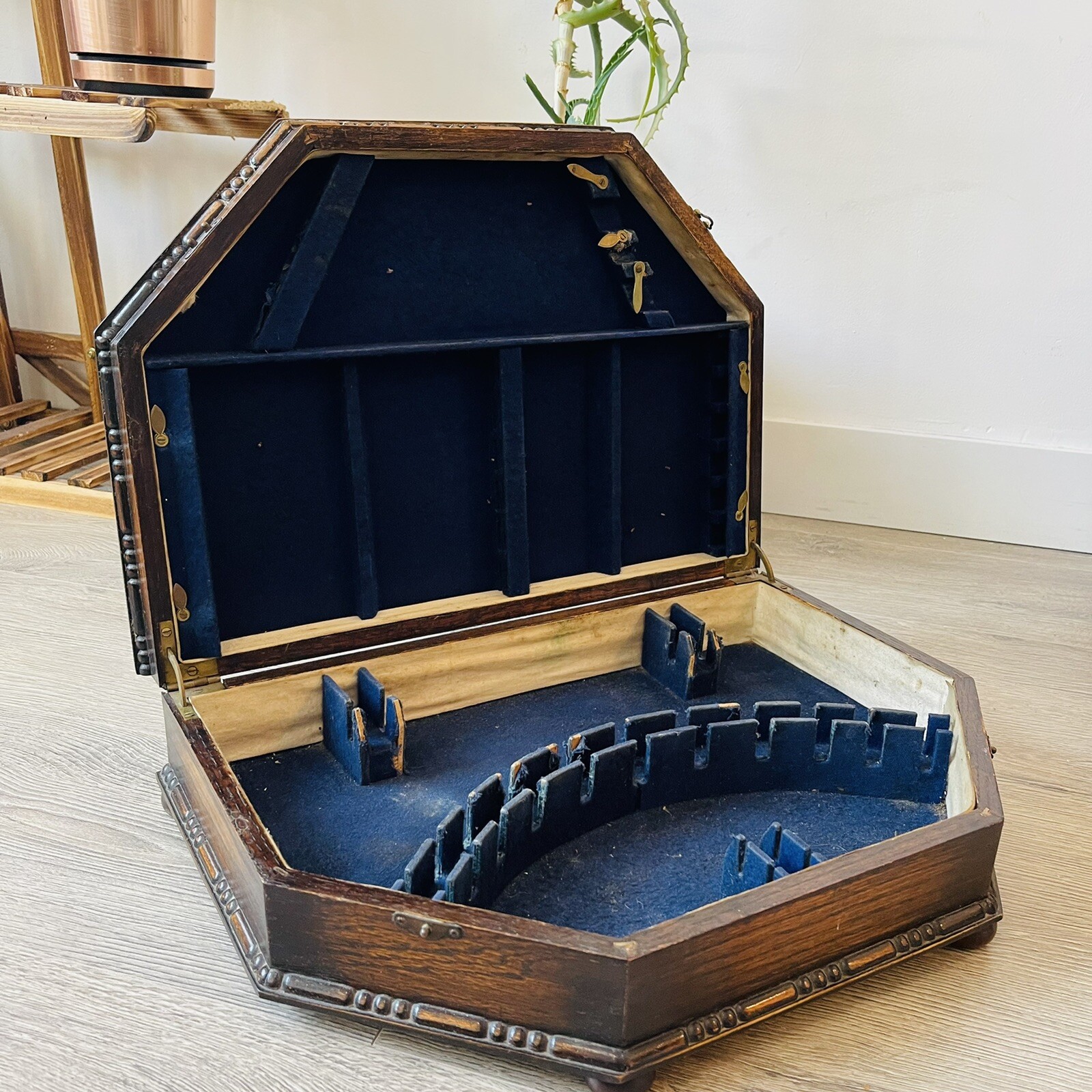 large cutlery set wooden box vintage 46x10x32cm box only | eBay UK