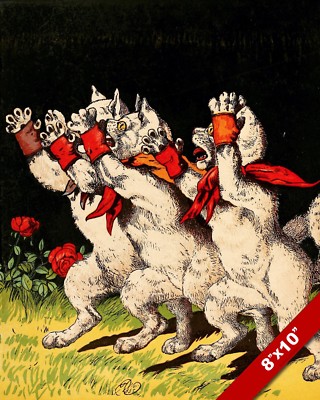 CREEPY CATS MARCHING CAT KITTEN PET ANIMAL ART PAINTING REAL CANVAS ...