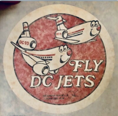 Original Vintage Fly DC Jets Airplane Iron On Transfer | eBay