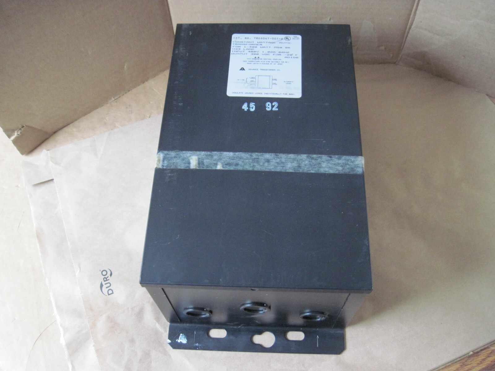 Advance Transformer Co. 78E6041-001 Auto-Transformer Ballast 400W M59 ...