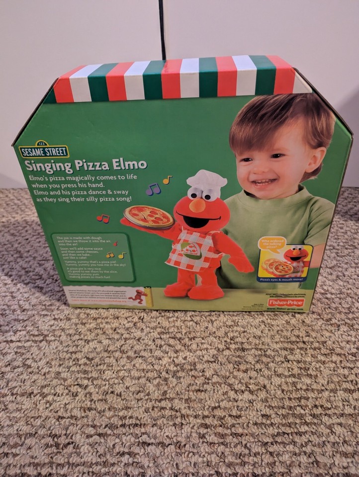 2007 Singing Pizza Elmo SESAME STREET Fisher Price Animated Music ...