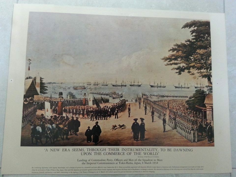 Department of the Navy Art - 1854- Landing of Commodore Perry at Yoko ...