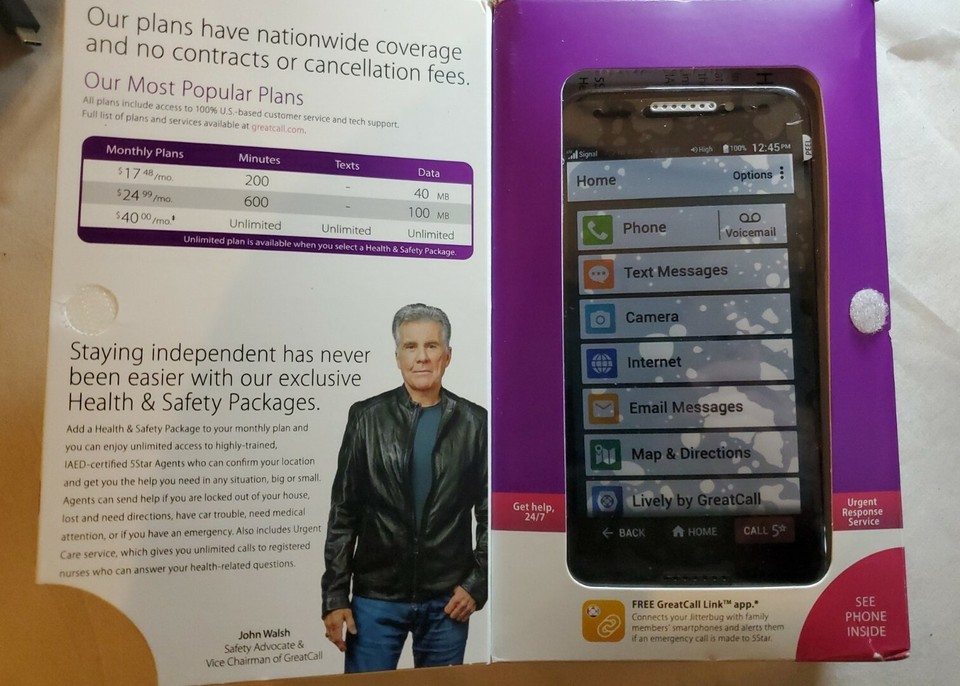 GreatCall - Jitterbug Smart2 Smartphone for Seniors - Black - NEW | eBay