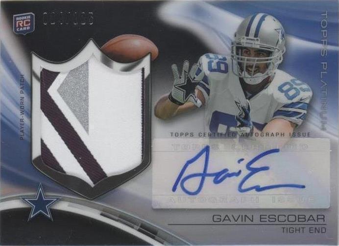 2013 Topps Platinum - Autograph Rookie Refractor Patch Gavin Escobar # ...