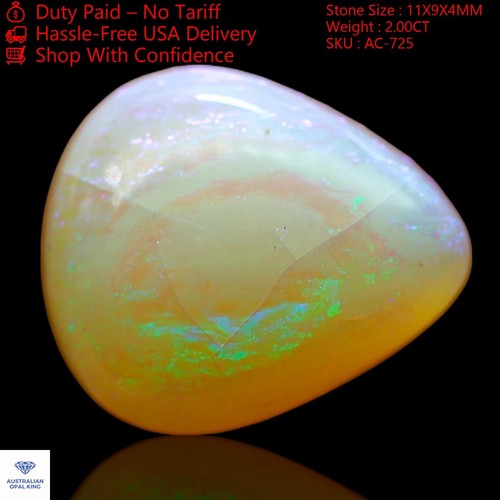 Natural Pear Fire Opal Cabochon Astrology Gemstone Australia 2.00 Cts ...