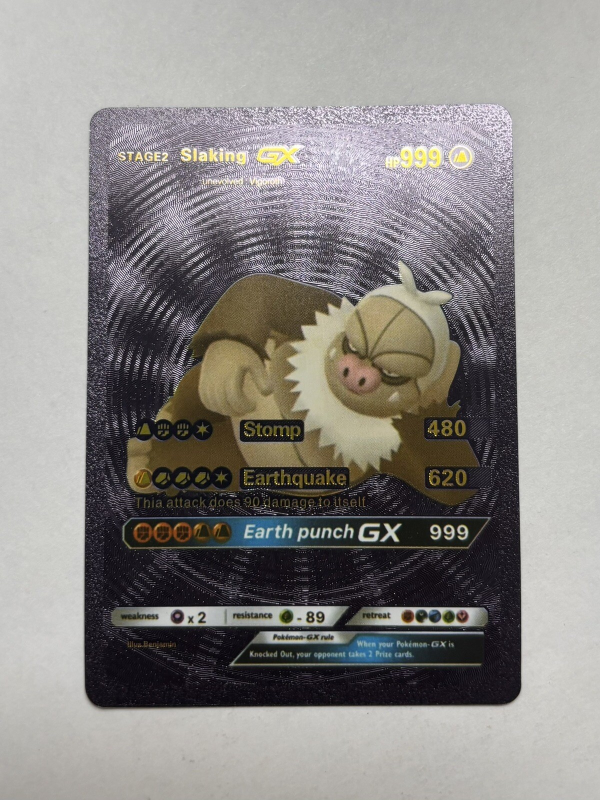 Slaking GX HP999 Black Foil Fan Art Display Card - Mint/NM | eBay