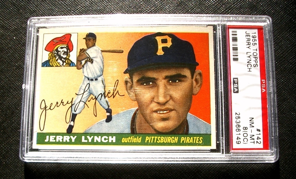 1955 Topps #142 Jerry Lynch PITTSBURGH PIRATES ~ PSA 8 OC | eBay