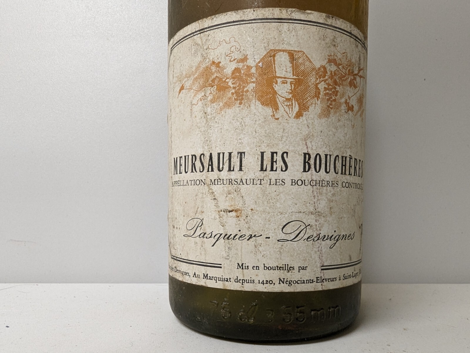 RARE - MEURSAULT - 1979 - LES BOUCHERES - 46 ans - PASQUIER DESVIGNES ...