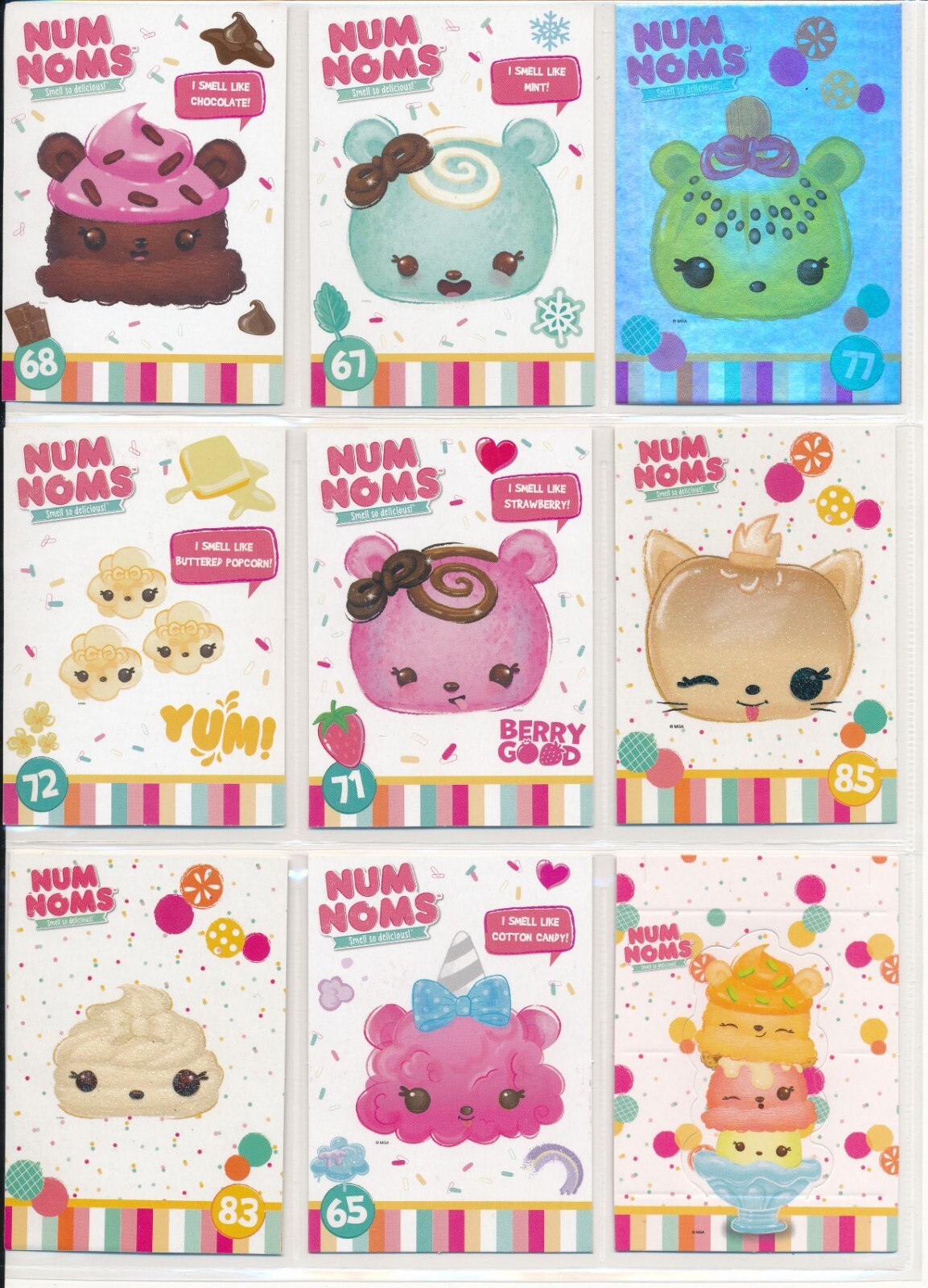 Num Noms Smell So Delicious Collector card Mixed Chase insert Lot of (9 ...