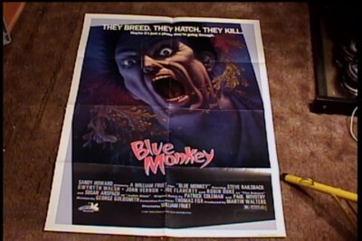 BLUE MONKEY ORIG MOVIE POSTER 1987 HORROR | eBay