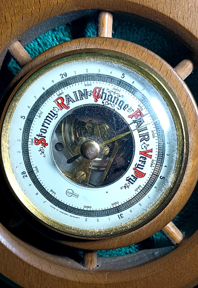 Vintage Barigo Ships Wheel Barometer West Germany | eBay