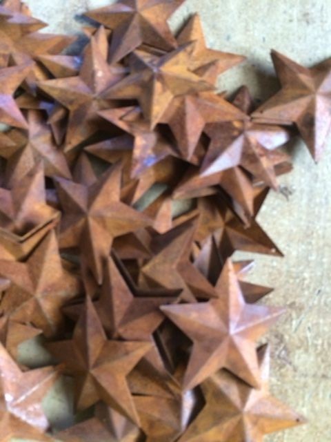 Lot 100 Rusty Barn Stars Star 2.25 in 2 1/4" Primitive Country Rust ...